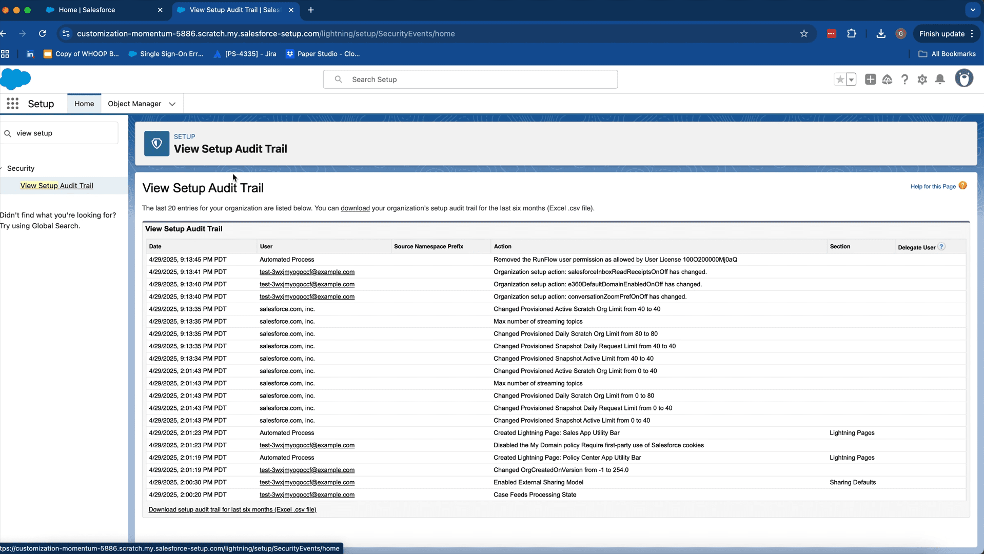 How to Track Salesforce Changes with the Setup Audit Trail | Cloud Connects